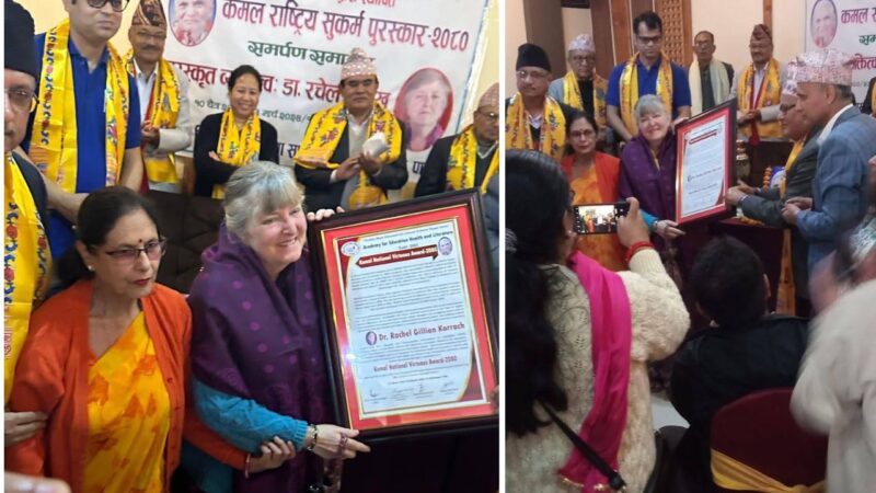 Dr Rachel honoured with 2080 award – United Mission Hospital Tansen